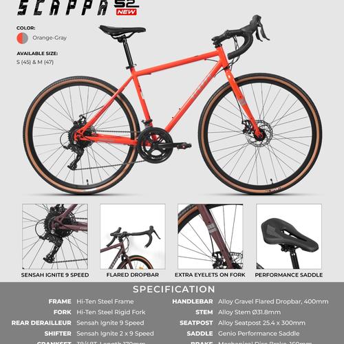 Jual Sepeda Gravel Bike GENIO SCAPPA S2 700CC 2023 - Hijau - Kota ...