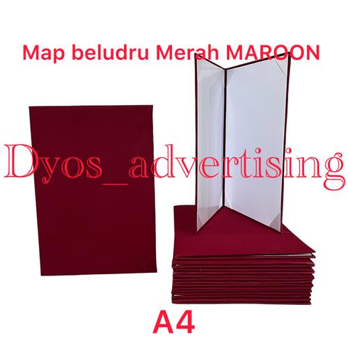 Jual Map beludru upacara map kantor sekolah merah maroon A4 - Jakarta ...