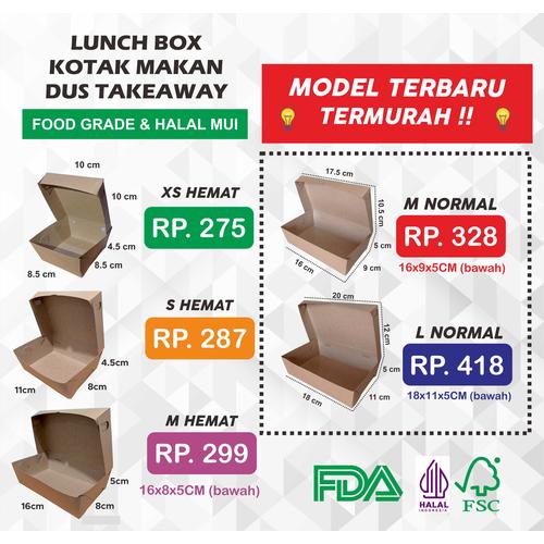 Jual LUNCH BOX PAPER - LARGE / KOTAK MAKAN / DUS NASI / KOTAK BUNGKUS ...