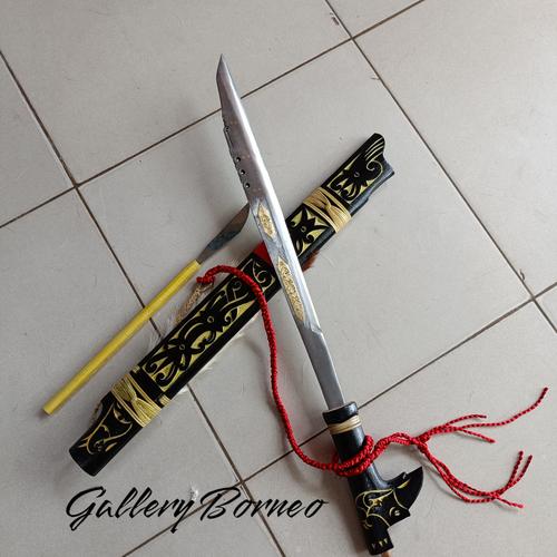 Jual Mandau Khas Suku Dayak Kalimantan Motif Tameng 2 Ukuran 65Cm ...
