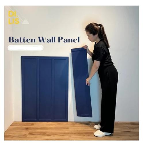 Jual Dilis Batten Wall Panel Modular / Wall Moulding - Biru Pastel ...