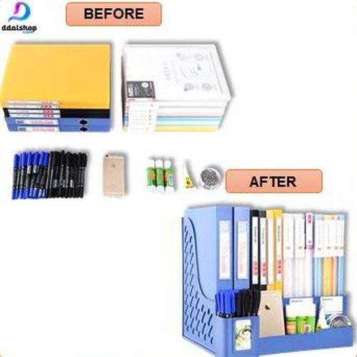 Jual Rak Buku Kotak Penyimpanan Box File Dokumen ATK Keranjang Plastik ...