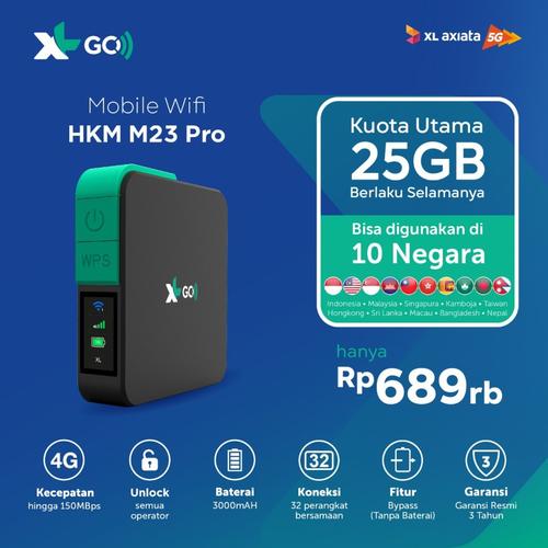 Jual HKM M23 Pro MiFi N3 Modem WiFi 4G LTE Free Kuota XL Go Izi ...