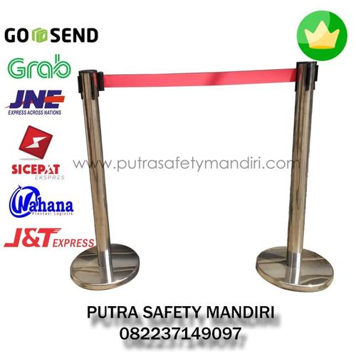 Jual STAND BARRIER RAILLING BANK 90 CM TIANG BATAS ANTRIAN TALI TARIK ...