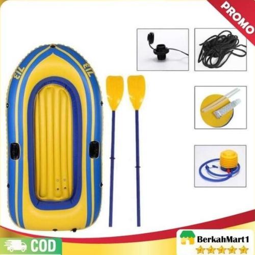 Jual Satu Set Perahu Karet Inflatable Kapasitas 2 Orang dengan Dayung ...