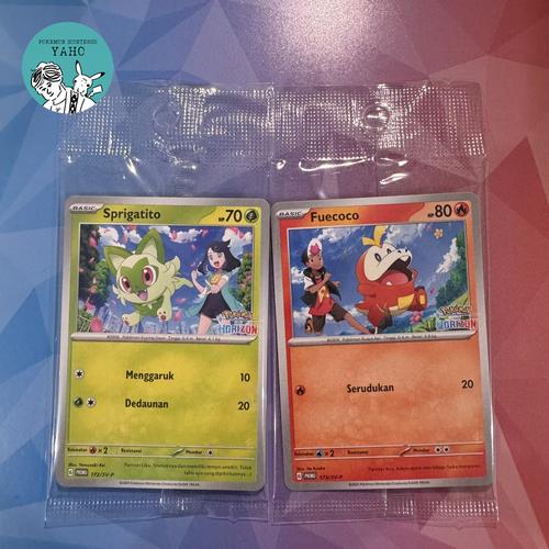 Promo Sprigatito + Fuecoco seri horizon (dapat 2 kartu) bimbingan rasi ...