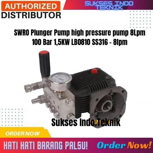 Jual SWRO Plunger Pump high pressure pump 8Lpm 100 Bar 1,5KW LB0810 ...