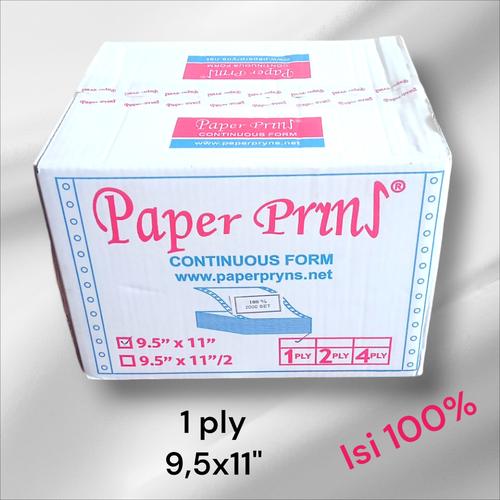 Jual kertas continuous form 1 ply 9,5x11" isi full 2000 set - 1 ply ...