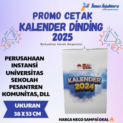 Jual Cetak Kalender 2025 Ukuran 38x53 Jumbo 5 Lembar - JEPIT KALENG, 1. ...