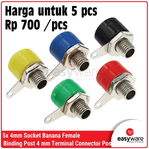 Jual 5x 4mm Socket Banana Plug Female Binding Post 4 mm Terminal ...