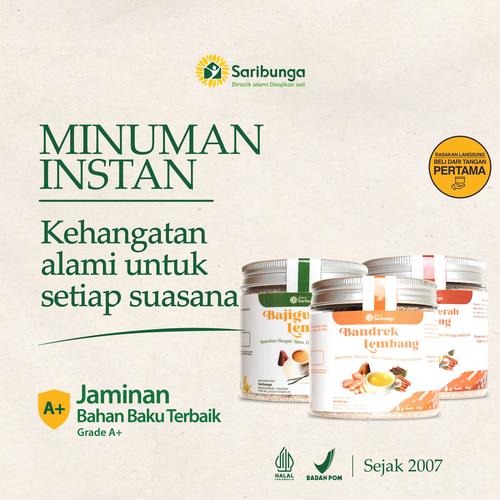 Jual (New) Minuman Instan Premium SARIBUNGA - Jahe Merah - Bandrek ...
