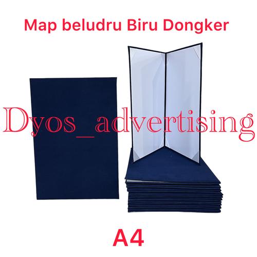 Jual Map beludru map kantor map upacara (biru dongker) A4 - Jakarta ...