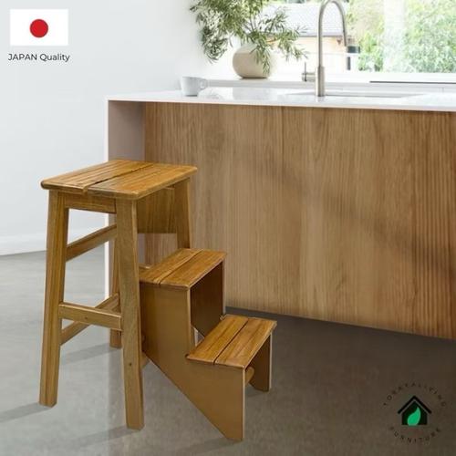 Promo Toraya Tangga Lipat Kayu/Tangga Lipat Estetik/ Bangku Lipat ...