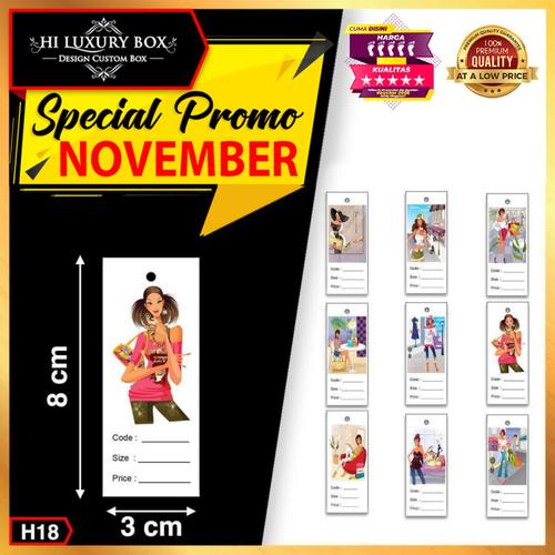 Jual Hangtag |Hang tag Murah H18 (8x3) | Hangtag Baju | Label Kaos ...