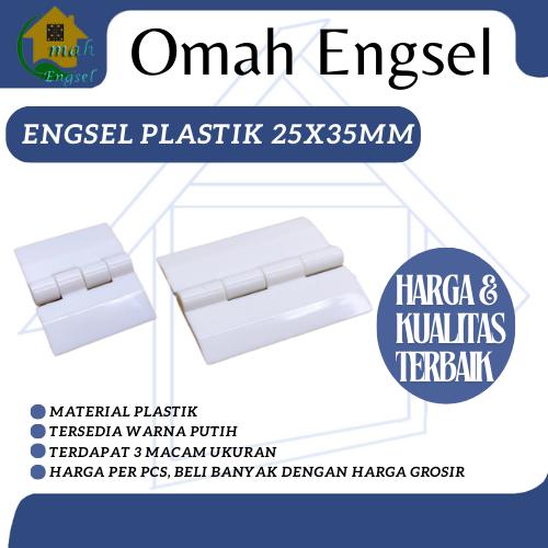 Jual Engsel plastik 25x35mm I.S Acrylic hinge Engsel akrilik putih susu ...