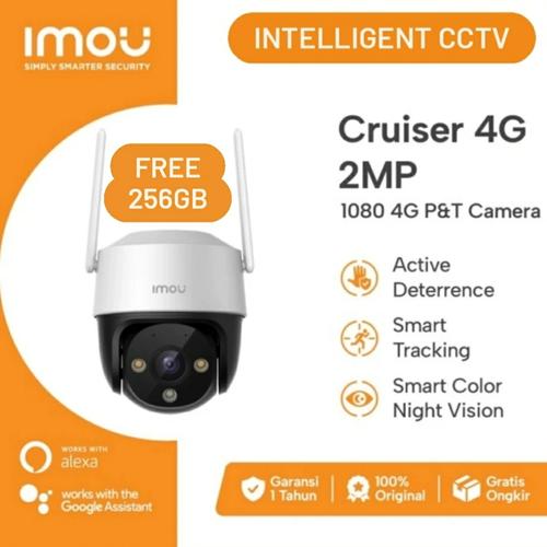 Jual IMOU Cruiser 4G Smart Color Night Vision IP Camera Wi-Fi OUTDOOR 2MP + Memory 256GB ...