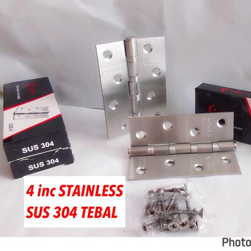 Jual Engsel 4 Inch Stainless Sus 304 Ball Bearing/ engsel pintu 4 inc ...