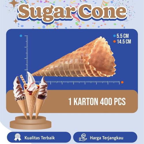 Promo Cone Waffle Ice Cream Ukuran Besar 1dus isi 400pcs mirip Mixue ...