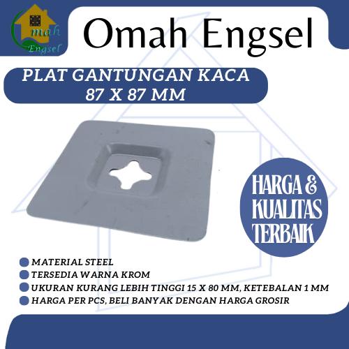 Jual Plat gantungan kaca 87x87 mm A.P010 Braket kaca mirror hook ...