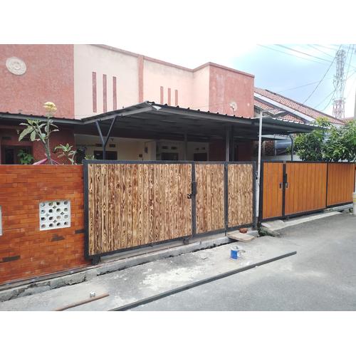 Jual Pagar rumah / besi motif kayu pinus / Grc lispang modern ...
