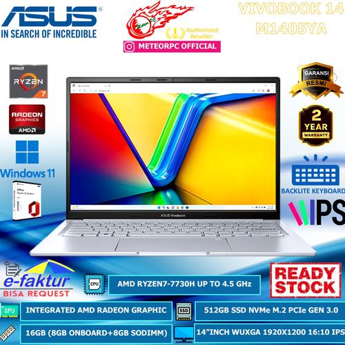 Jual Asus Vivobook 14 M1405YA Ryzen 7 7730U RAM 16GB 1TB SSD WINDOWS 11+OHS2021 14WUXGA IPS ...