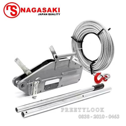 Jual Tirfor 3.2 Ton Wire Rope Pulling Hoist Nagasaki 3200Kg Wire Rope ...