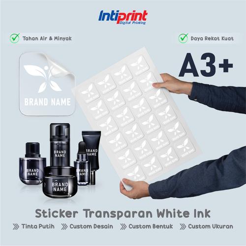 Jual Cetak Sticker Transparant A3+ White Ink / Stiker Transparan Tinta ...