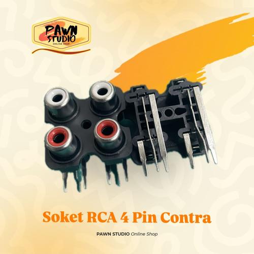 Jual Socket Soket RCA 4 pin contra / soket rca 4 lubang / terminal 4 ...