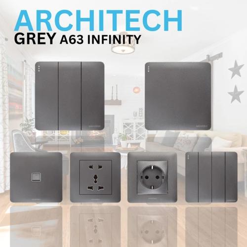 Jual SAKLAR STOP KONTAK ARCHITECH GRAY INFINITY SERIES A63 - ENGKEL - Kota Denpasar ...