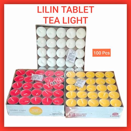 Jual Lilin tablet , lilin Tea Light isi 100 pcs merah lilin sembahyang ...
