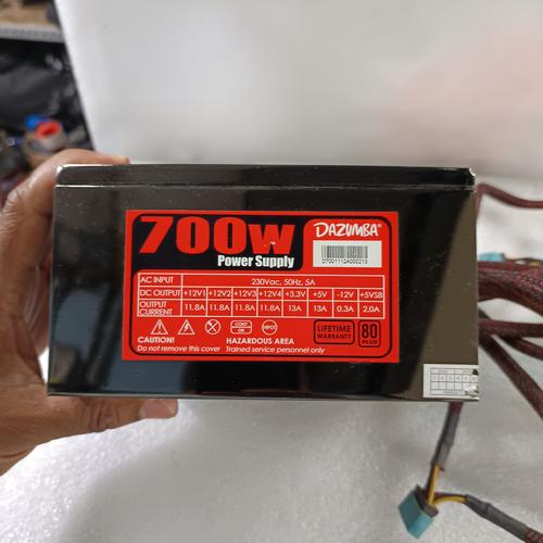 Jual power supply gaming 700w dazumba psu 80plus 2x8 pin power vga ...