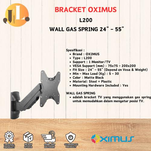 Jual Bracket Oximus L200 TV Monitor 24" - 55" Gas Spring Naik Turun ...