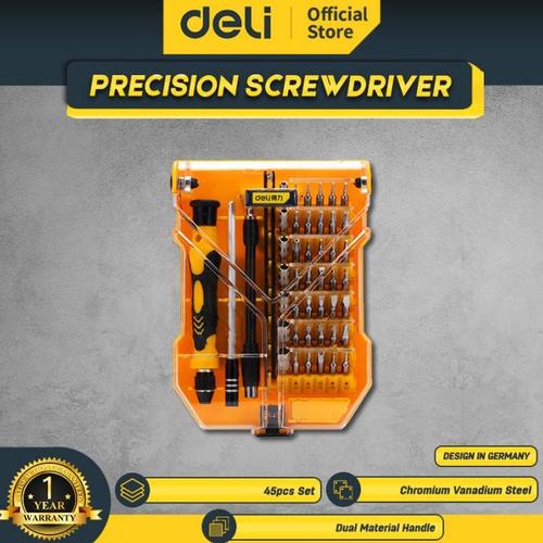 Jual Deli Tools Obeng Presisi Set / Precision Screwdriver 45 pcs DL3545 ...
