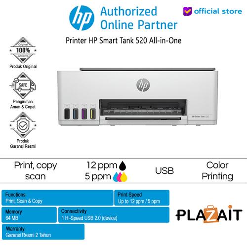 Promo Printer HP Smart Tank 520 All in One (Print - Copy - Scan) - Ink ...