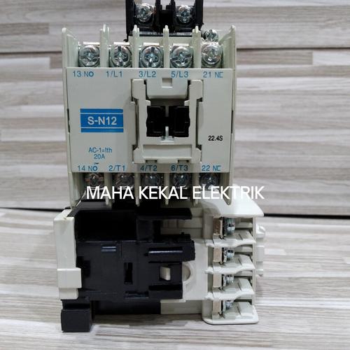 Jual kontaktor Mitsubishi sn12/sn 12 20A 220vac 3p/kontaktor Mitsubishi ...