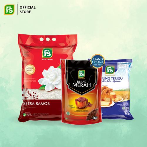 Jual FS Beras Melati 5 kg, Beras Merah 1 Kg. FS Tepung Terigu 1 Kg ...