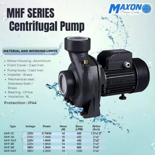 Jual POMPA CENTRIFUGAL 1HP 3PHASE MAXON MHF 51A OUT PUT 1.5 INCH - Kab. Tangerang - RUMAH POMPA ...