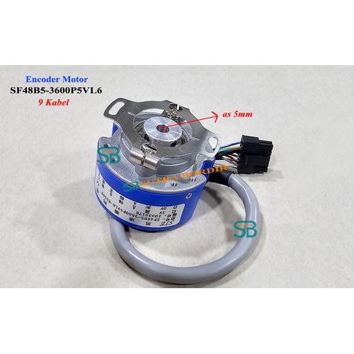 Jual rotary encoder motor SF48B5-3600P5VL6-K2502 rotary encoder 9 kabel ...