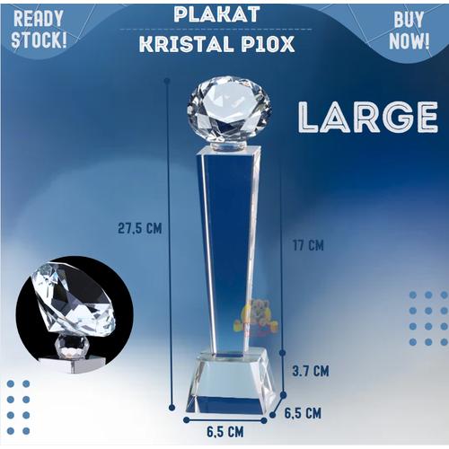 Jual P10X-L NEW Plakat diamond kristal Trophy Crystal kaca Piala 31cm ...
