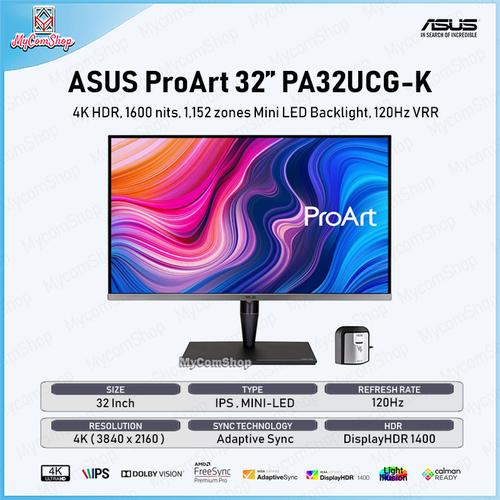 Jual ASUS PROART PA32UCG-K MONITOR DISPLAY 32" 4K UHD HDR IPS MINI-LED ...