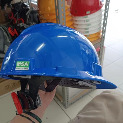 Jual Helm Safety MSA LOKAL warna biru + FASTRACK putar Helm Murah ...