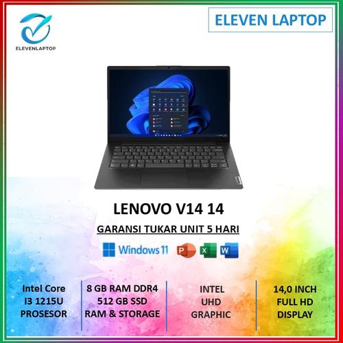 Jual LENOVO V14 INTEL CORE i3 1215 8GB 512SSD W11PRE 14.0 FHD - UNIT ...