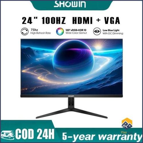 Jual Play- Garansi 5 Tahun SHOWIN Monitor Komputer LED 24 Inch 100HZ ...