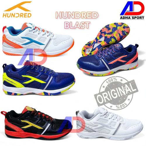 Promo New Sepatu Badminton Hundred Blast Bulutangkis Original - Black ...