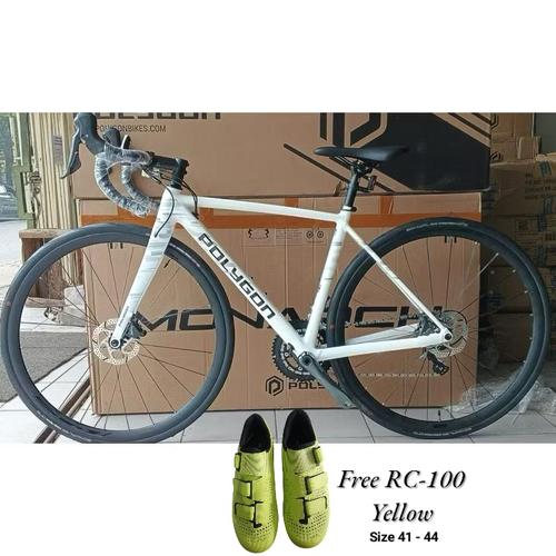 Jual Sepeda Road Bike POLYGON STRATTOS S4D WHITE 2024 2 x 12 speed TERBARU GARANSI RESMI - Putih ...