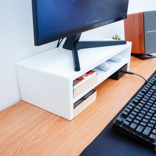 Jual Stand monitor / Meja laptop / Meja monitor Putih READY !!! - Hitam ...