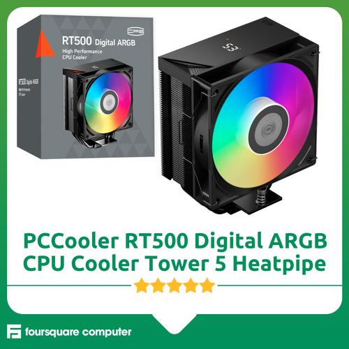 Jual PCCooler RT500 Digital Air ARGB CPU Cooler Tower 5 Heatpipe ...