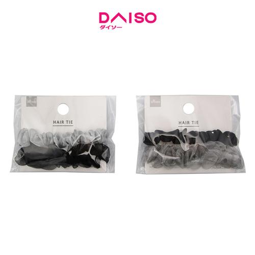 Jual Daiso Hair rubber (With stone simple) - Black, Silver - Jakarta ...