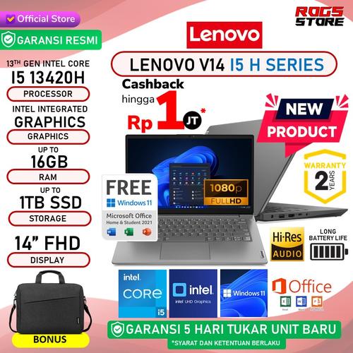 Promo LAPTOP LENOVO V14 G4 CORE I5 13420H 16GB 1TB SSD WINDOWS 11 14"FHD - PAKET ANTIGORES, 8GB ...
