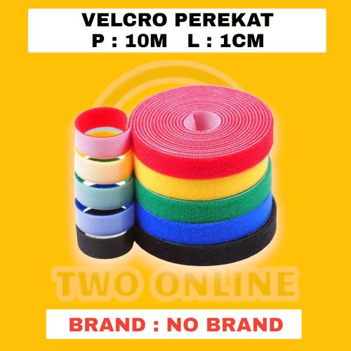 Jual VELCRO 10m perekat kabel warna P10m X L1cm fiber optic fo - Biru ...